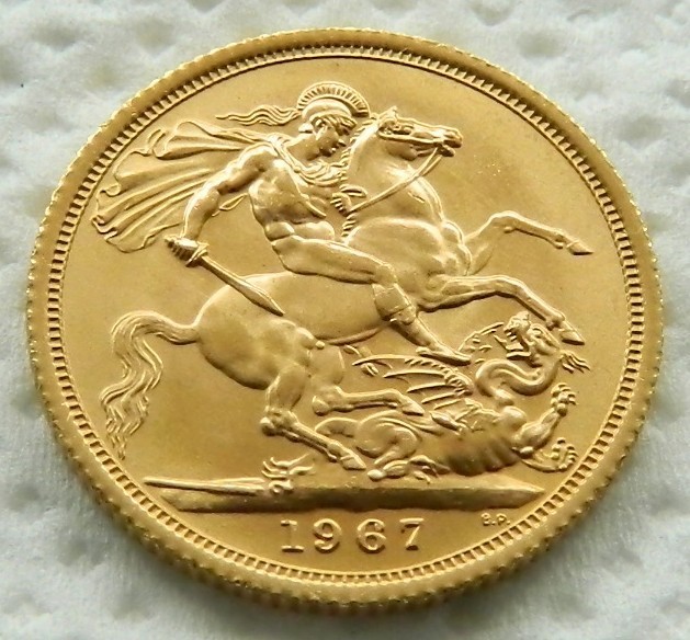 Anglia - Sovereign 1967 - 7.98 grame aur | arhiva Okazii.ro