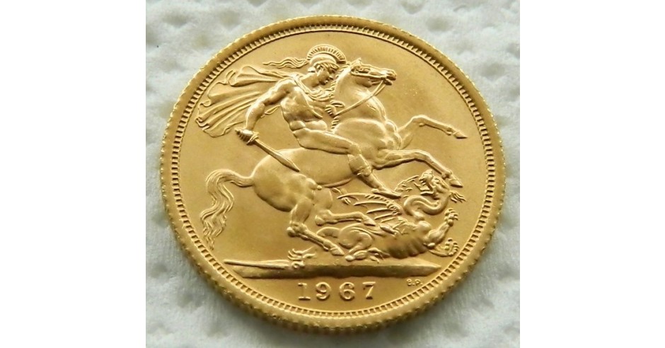 Anglia - Sovereign 1967 - 7.98 grame aur | arhiva Okazii.ro