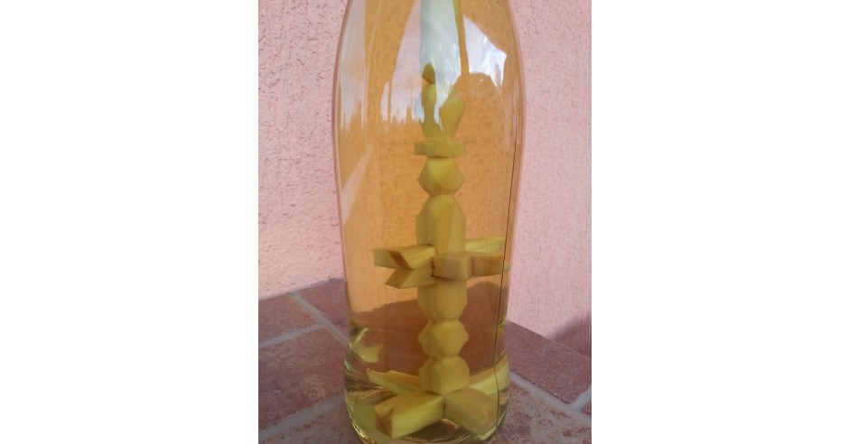 Artizanat - sticla cu fus traditional din Maramures | arhiva Okazii.ro