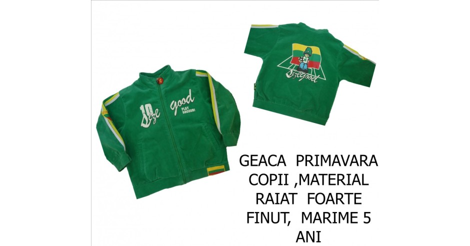 GEACA DE PRIMAVARA PTR COPII , MARIME 5 ANI ,MATERIAL RAIAT FOARTE ...