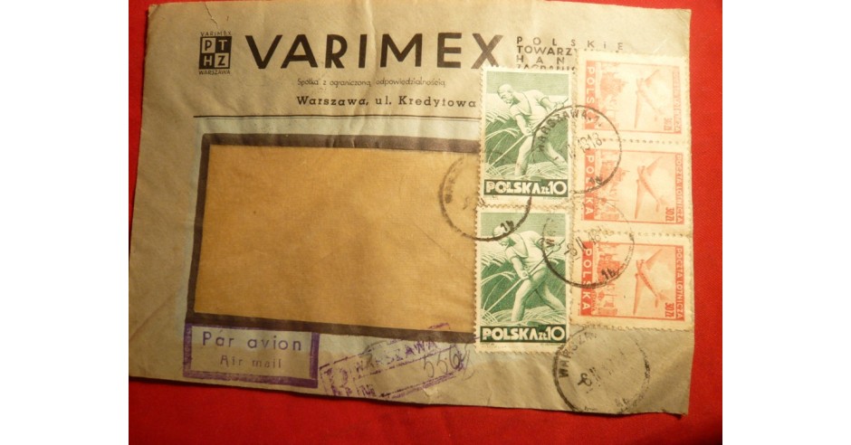 Plic circ.2x10 Zloti si 3x30 Zloti ,posta aeriana , recomandat in ...