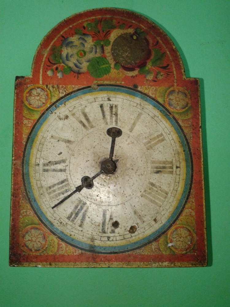 CEAS DE PERETE ,CU CADRANUL PICTAT TRANSILVAN SASESC LA 1850-70,FARA ...