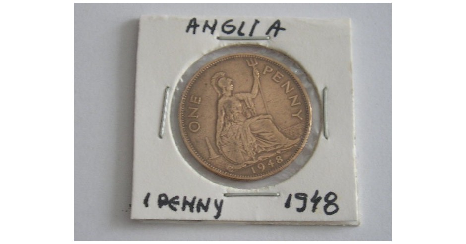 CMS1 - MONEDA ANGLIA - ONE PENNY EMISA IN ANUL 1948 | arhiva Okazii.ro