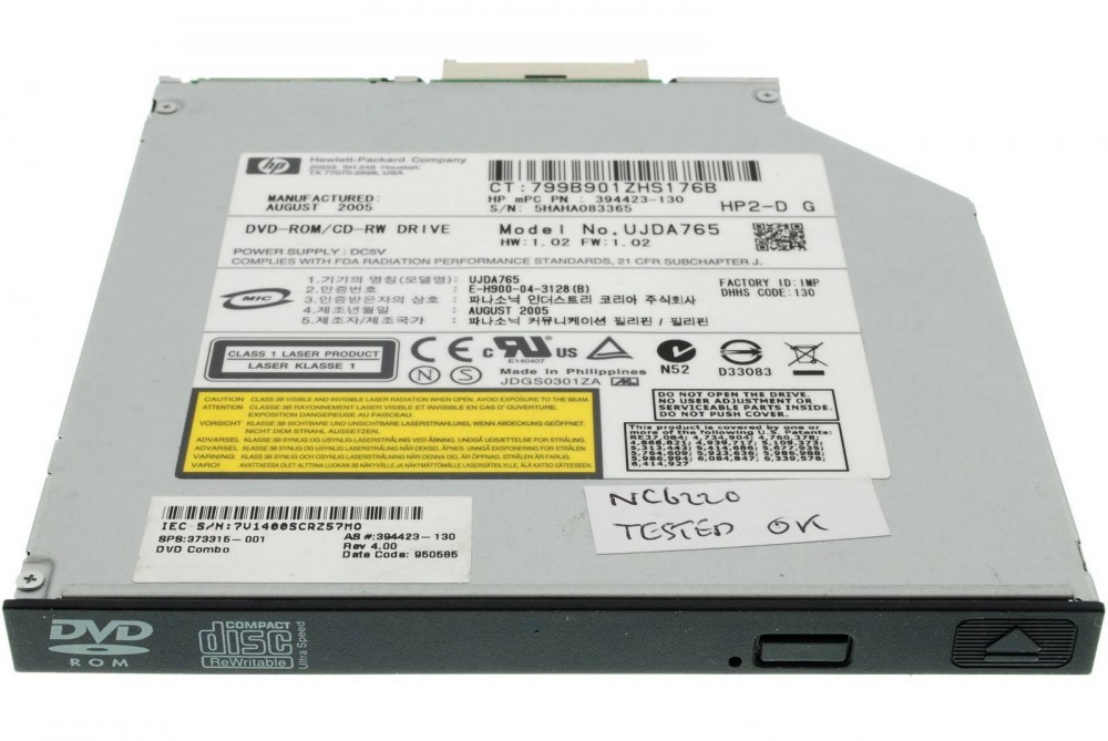 Unitate optica CD-RW DVD IDE PATA laptop HP Compaq nc6230, UJDA775 ...