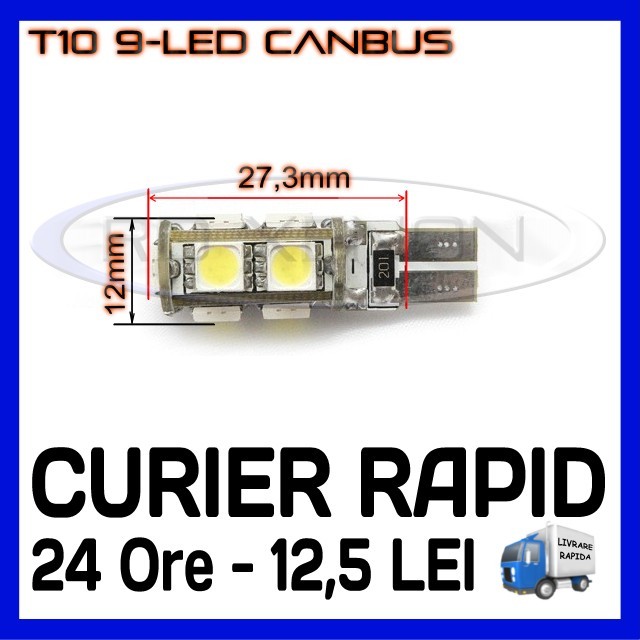 BEC AUTO CAMION, AUTOBUZ - 24V - LED LEDURI POZITIE T10 W5W - 9 SMD ... BEC AUTO CAMION, AUTOBUZ - 24V - LED LEDURI POZITIE T10 W5W - 9 SMD ...