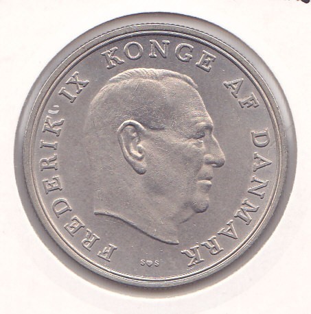 Moneda Danemarca 5 Kroner 1972 - KM#853.2 UNC (in holder de carton ...
