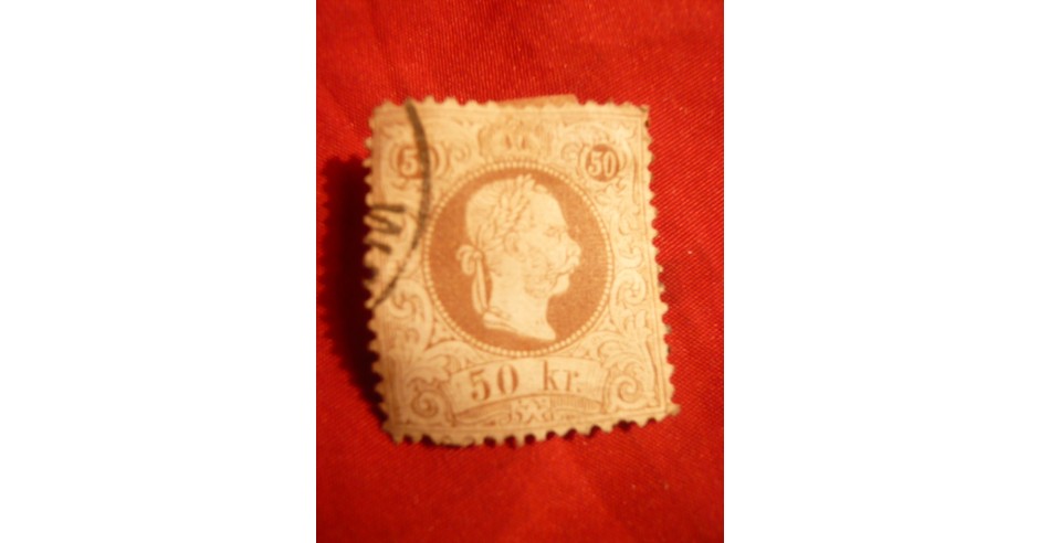 Timbru 50 Kr. 1867 Austria ,tip fin,stamp. ,usor subtiat- f.rar ...
