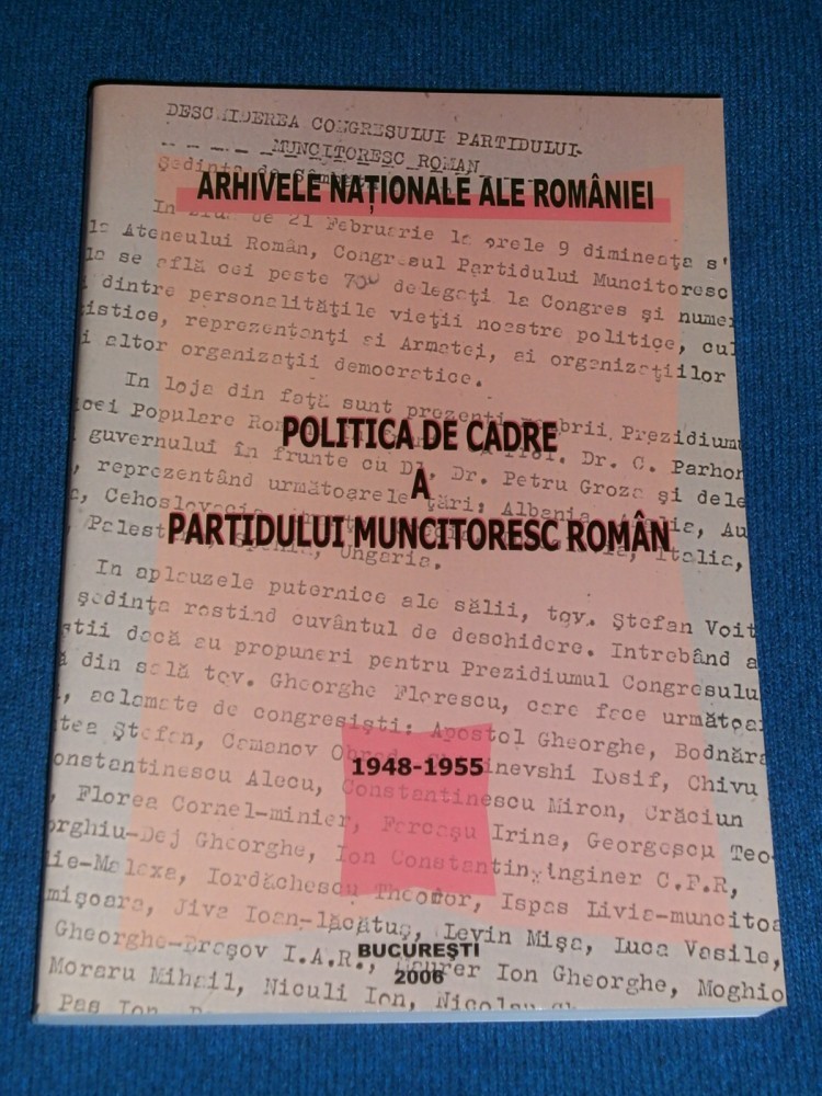 ALINA TUDOR PAVELESCU - Politic de cadre a Partidului Muncitoresc Roman ...