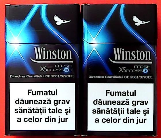 10 PACHETE TIGARI WINSTON FRESH XSpression TIMBRATE ROMANIA ,CU CAPSULA ...