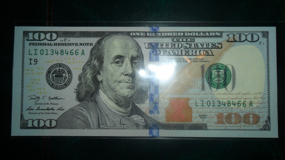 OKAZIE - USA-SUA BANCNOTA DE 100 DOLARI 2009 PERFECT UNC | arhiva Okazii.ro