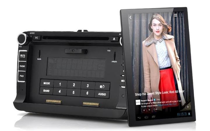 Navigatie cu tableta detasabila ANDROID VW Passat, Touran, Golf, Jetta ...