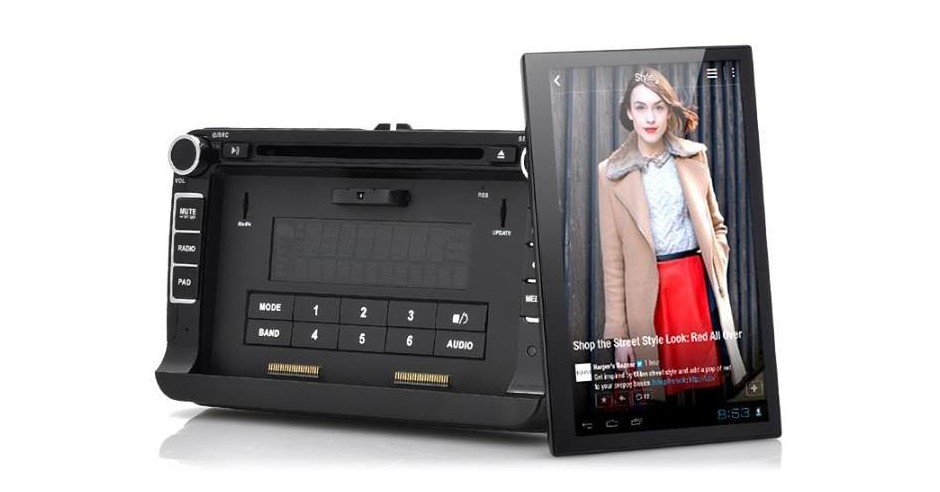 Navigatie cu tableta detasabila ANDROID VW Passat, Touran, Golf, Jetta ...