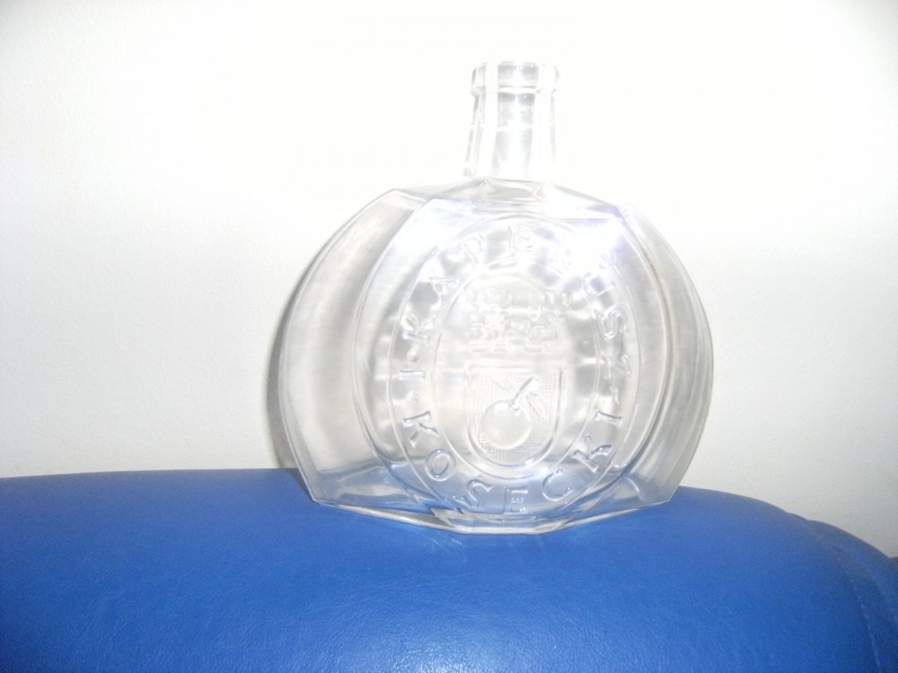 Superba sticla de palinca/tuica, vintage, marcata KAPELUSZ-KOSECKI ,in ...