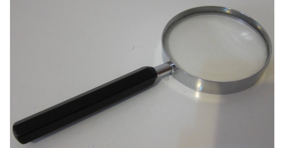 Lupa veche, maner plastic dur, lentila cristal optic, calitate ...