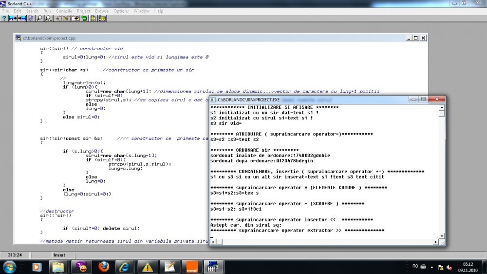 Proiect Programare C++ POO - Exemplu clasa generica pentru siruri ...