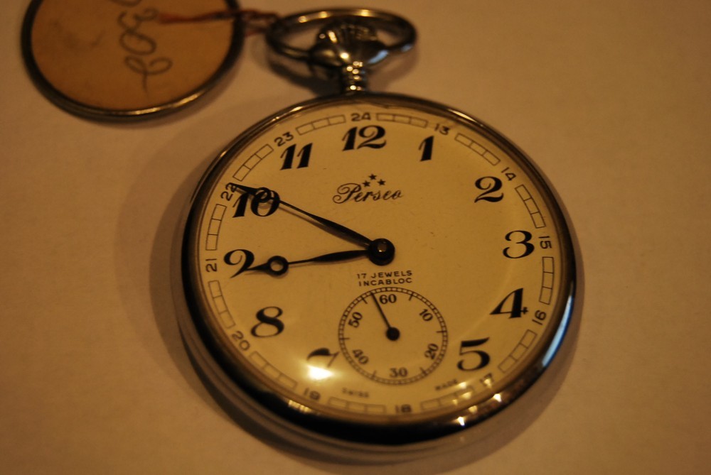 PERSEO / 17 JEWELS INCABLOC SWISS MADE / CEAS DE BUZUNAR IN STARE DE FUNCTIONARE | arhiva Okazii.ro