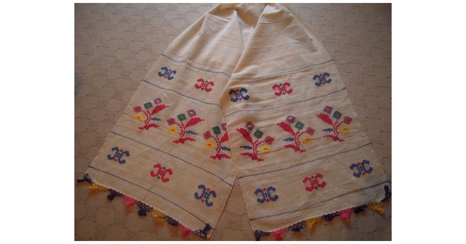 Vand stergar traditional romanesc ,tesut la razboi,cu fir de borangic ...