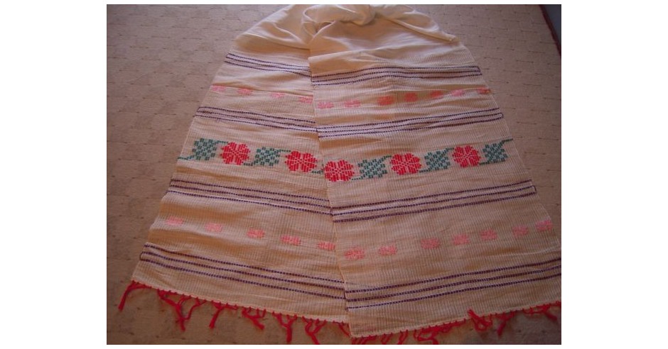 Vand stergar traditional romanesc,model cu margareta, tesut la razboi ...