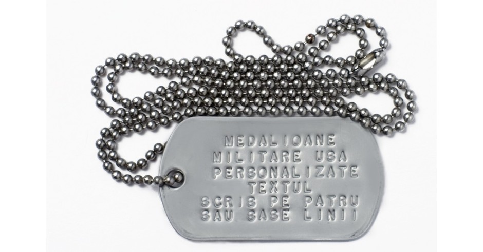 Dog Tag simplu U.S.Army scris cu textul dorit PLATA RAMBURS,cea mai ...