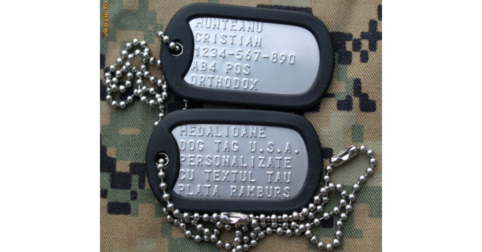 Placute identificare dog tag armata SUA Personalizate - Garantie ...