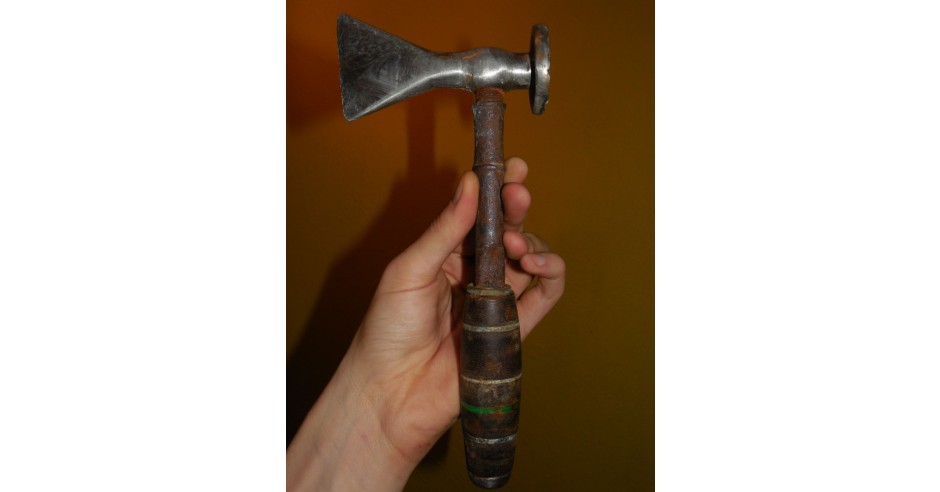 TOPOR VECHI / CIOCAN DE BUCATARIE PENTRU BATUT ?NI?ELE. INOX, FIER ?I ...