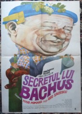 Afisul color al filmului romanesc , Secretul lui Bachus , 1984 , o ...