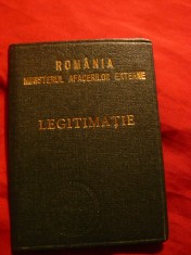 Legitimatie MAE- Ministerul Afaceri Externe 1990 ,Romania | arhiva ...