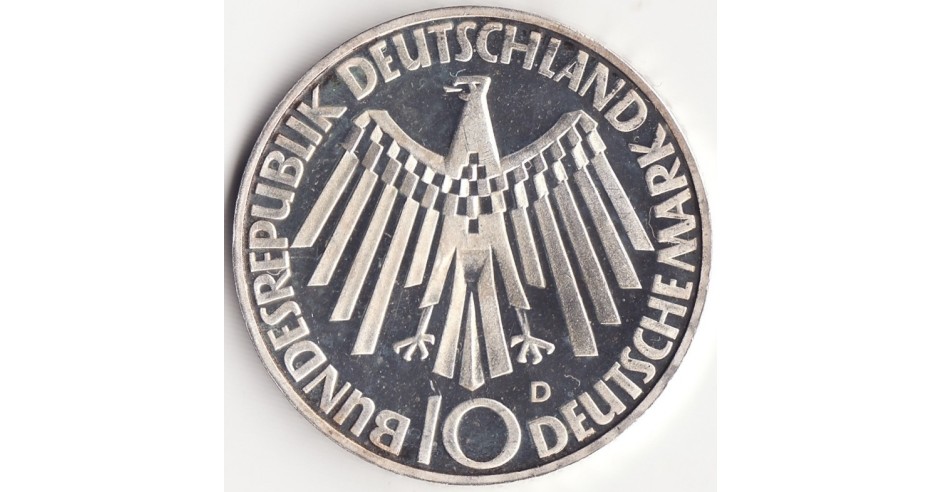 Moneda - Republica Federala Germania - 10 Deutsche Mark 1972 - A XX-a ...