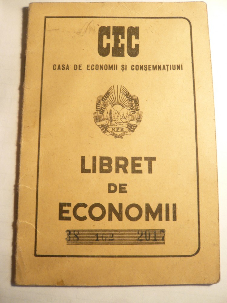 Libret Economii CEC , 1952 | arhiva Okazii.ro