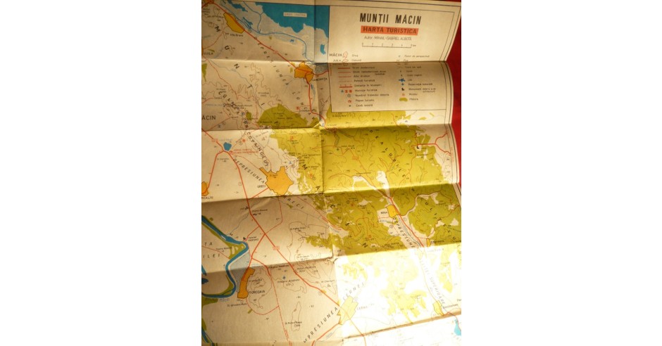 Harta Turistica Muntii Macin , anii '50 | Okazii.ro