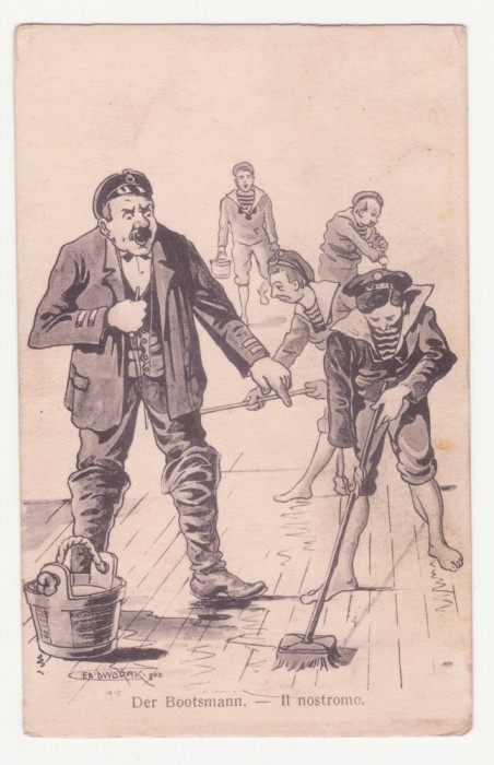 CARTE POSTALA NESCRISA CARICATURA - PERIOADA 1910 - BARCAGIU, Europa ...