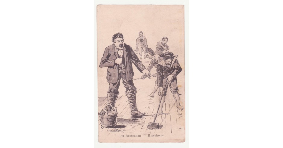 CARTE POSTALA NESCRISA CARICATURA - PERIOADA 1910 - BARCAGIU, Europa ...