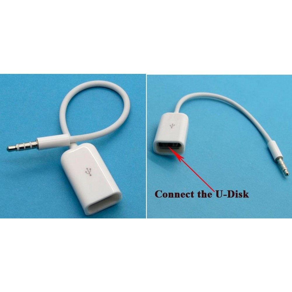 Cablu USB mama - mufa jack 3.5mm tata OTG jack 3.5 mm U-Disk port AUX ...