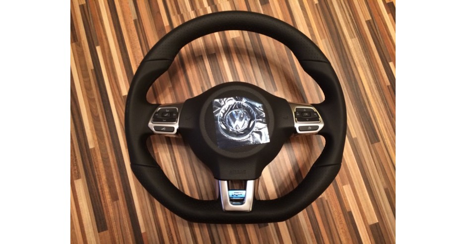 Volan piele GTI R LINE pentru VW Golf 6 VI, Golf 5 V , Passat, Polo ...