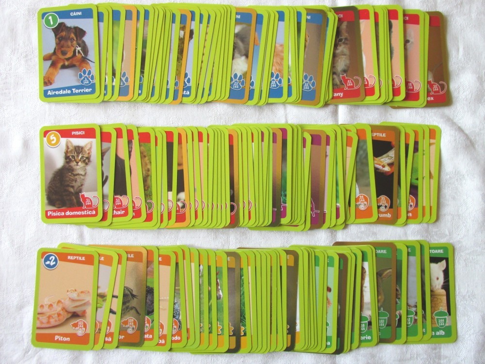 "GRADINITA DE ANIMALE" , Mega Image. Colectie completa (144 cartonase ...