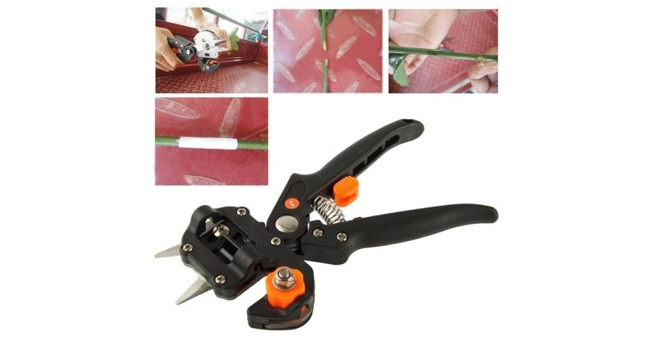 Cleste pentru altoit profesional cu 6 LAME INCLUSE (3 Cutite ...