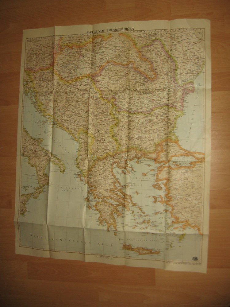 HARTA EUROPA,ROMANIA , 1941 // FORMAT HARTA :84 * 70 CM | arhiva Okazii.ro