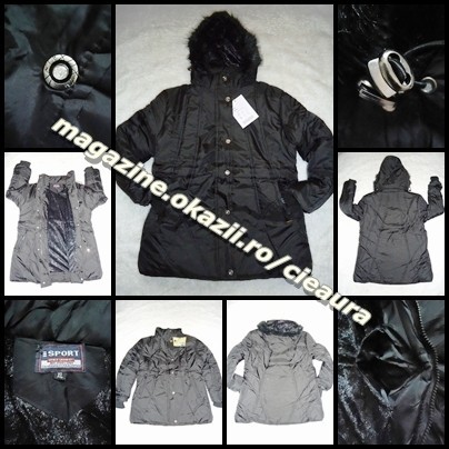 GEACA 3XL DAMA PUFOAICA IARNA CLOS MATLASATA IMBLANITA GLUGA DETASABILA ...