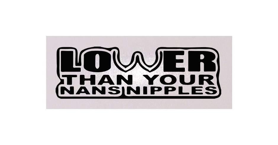 Lower Than Your Nans Nipples_Sticker Auto_Tuning_CSTA-036-Dimensiune ...