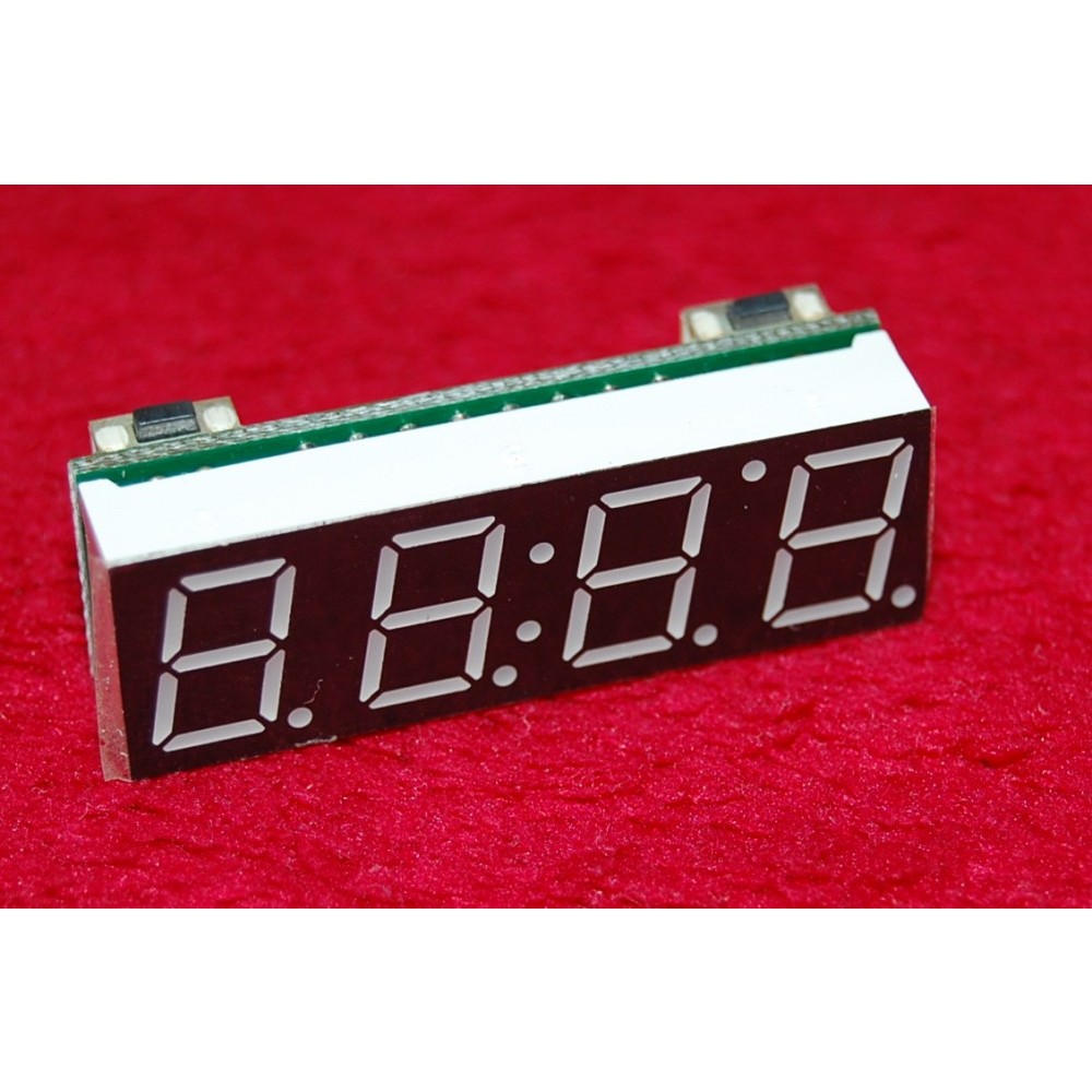 Modul ceas electronic digital cu termometru si voltmetru cu leduri ...