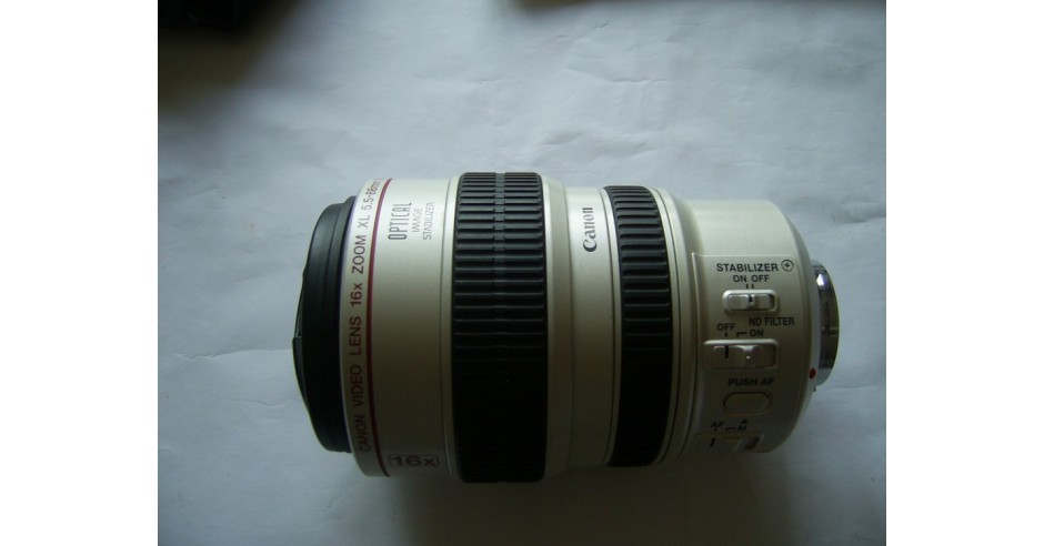 OBIECTIV CANON VIDEO LENS 16x ZOOM XL ,5,5-88 mm IS , 1;1.6-2.6 FI 72 ...