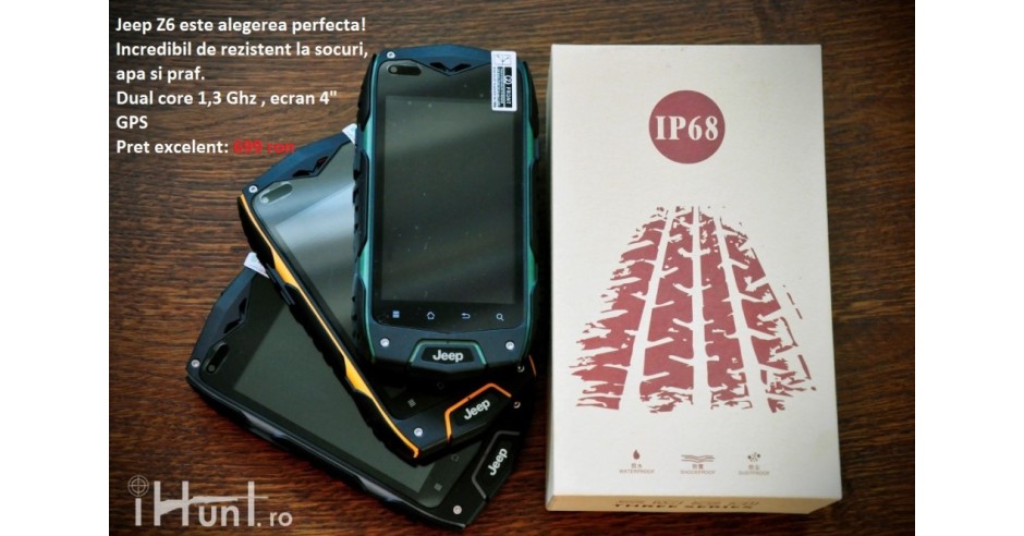 Telefon F Rezistent JEEP Z6 + 2014 1.3 GHz Dual Core GPS ip68 ...