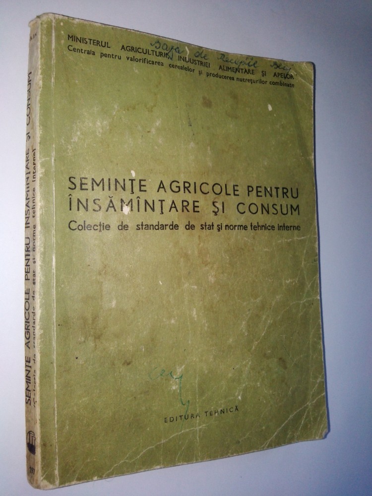 SEMINTE AGRICOLE PENTRU INSAMANTARE SI CONSUM - Colectie de standarde ...