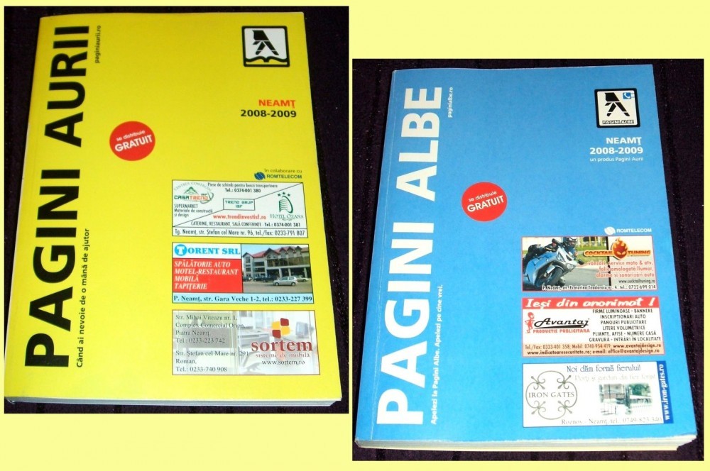Ghidul Pagini Aurii / Pagini Albe 2008-2009, Lista oficiala a ...