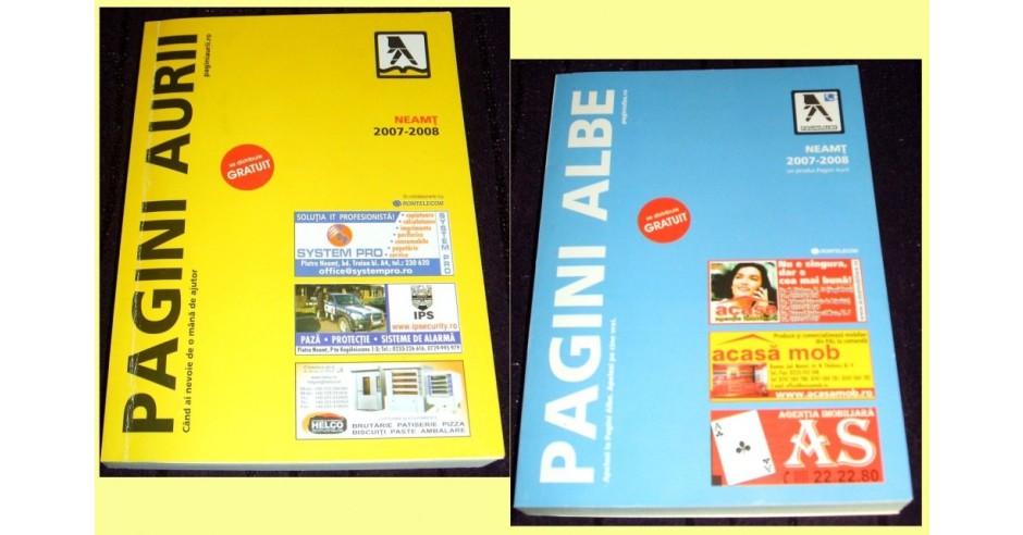 Ghidul Pagini Aurii / Pagini Albe 2007-2008, Lista oficiala a ...