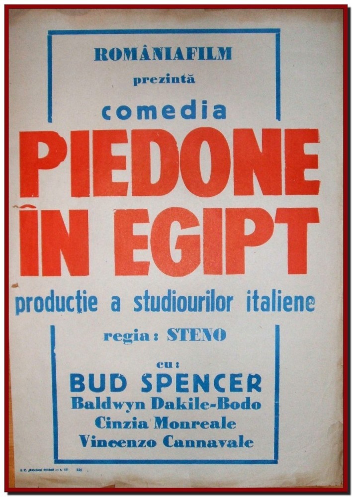 Piedone in Egipt - Afis Romaniafilm film italian din 1979, afise filme ...