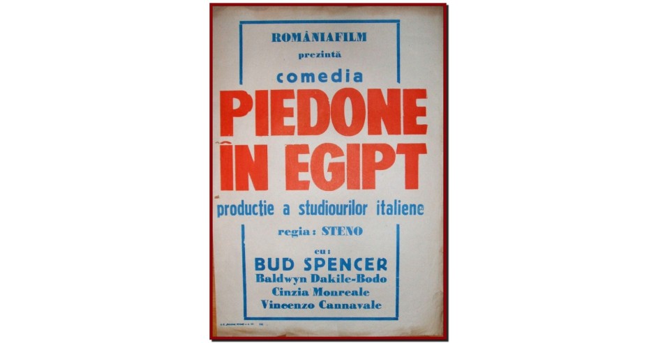 Piedone in Egipt - Afis Romaniafilm film italian din 1979, afise filme ...