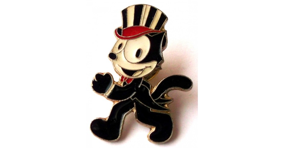 T2. INSIGNA PIN DESENE ANIMATE Felix Motanul Felix the Cat, 23 x 23 mm ...