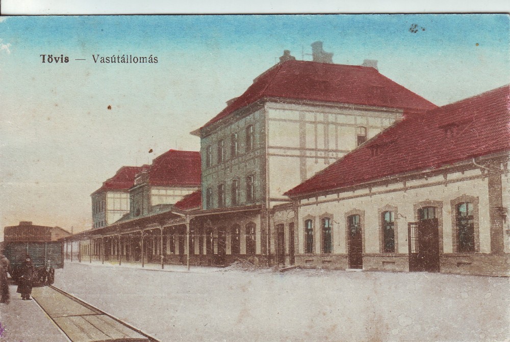 Ok-1393- Romania, Tovis, Teius, carte postala necirculata: Gara ...
