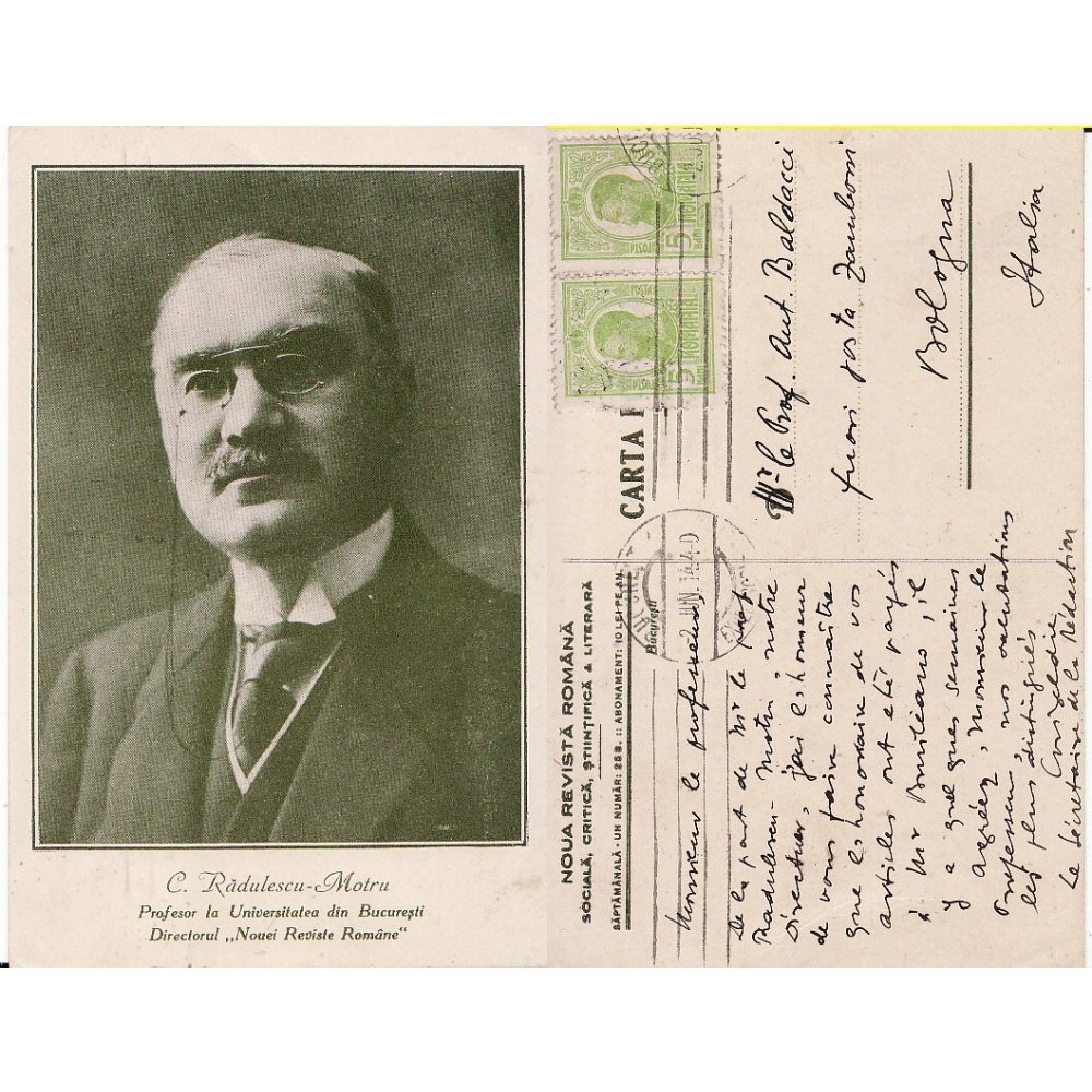 Oameni de seama -Bucuresti- Constantin Radulescu Motru, Circulata ...